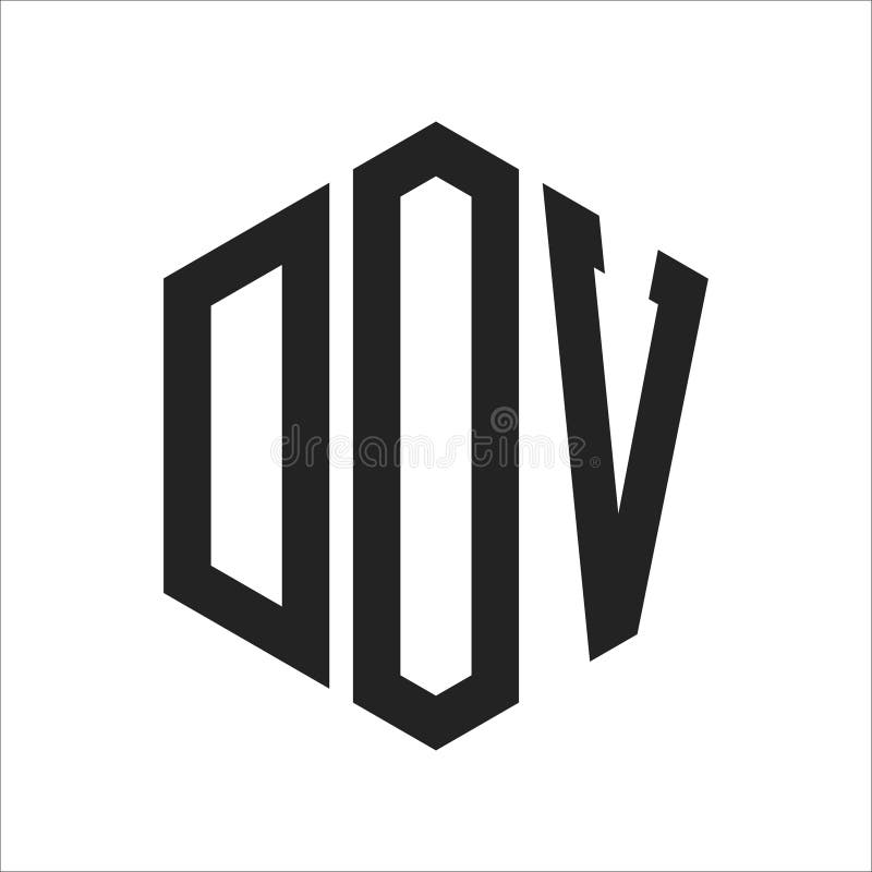 DOV Logo Design. Initial Letter DOV Monogram Logo Using Hexagon Shape ...