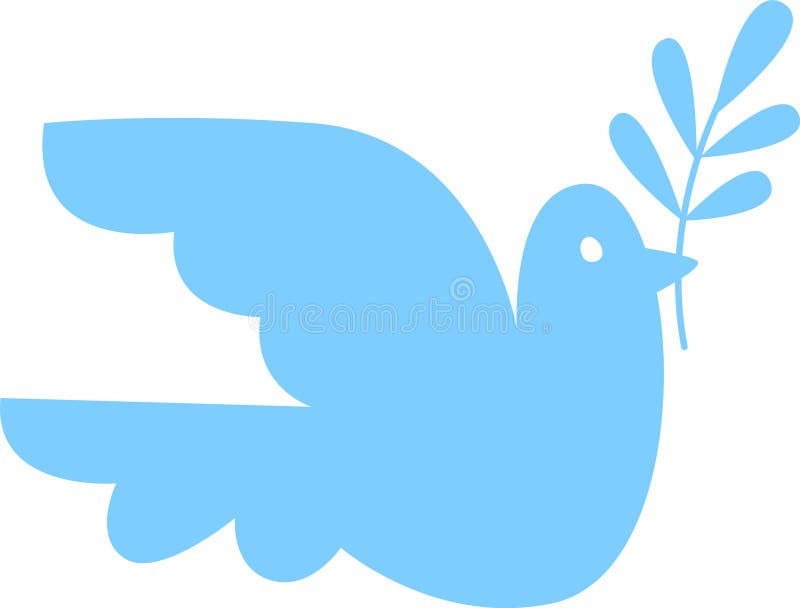 Dove Bird Peace Silhouette stock vector. Illustration of freedom ...