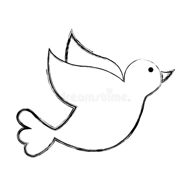 Flying Dove Cartoon Symbol Icon. Pigeon Vector Logo Stock Vector ... Flying Dove Cartoon Symbol Icon. Pigeon Vector Logo Stock Vector ...
