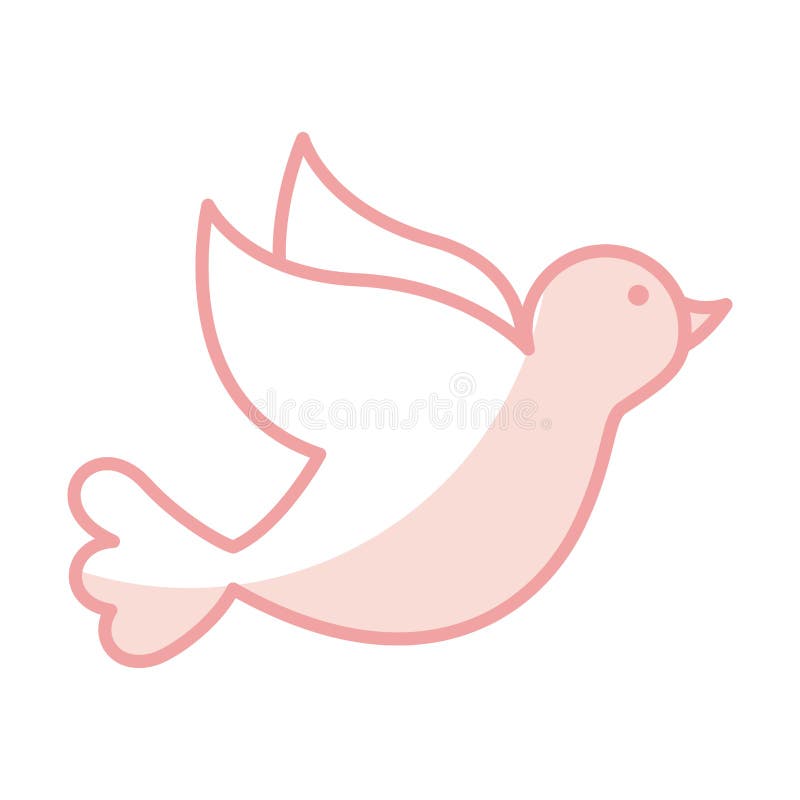 Flying Dove Cartoon Symbol Icon. Pigeon Vector Logo Stock Vector ... Flying Dove Cartoon Symbol Icon. Pigeon Vector Logo Stock Vector ...