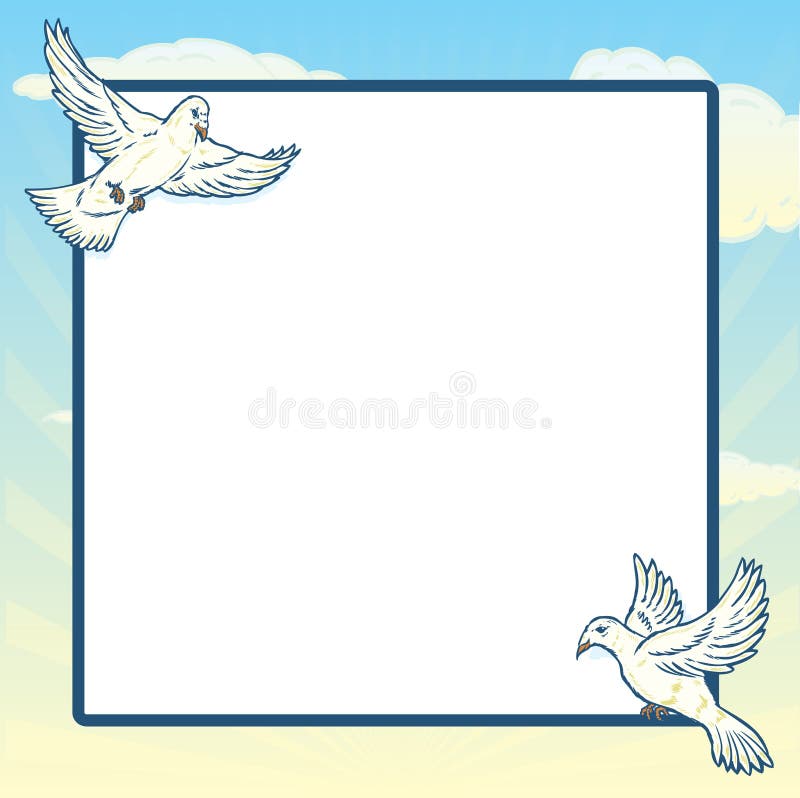 Dove in Flight Frame Design Stock Vector - Illustration of design ...