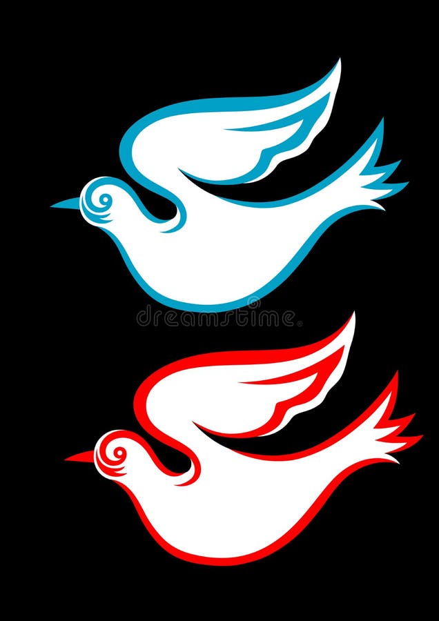 Dove flying. stock vector. Illustration of decor, tattoo - 42423956