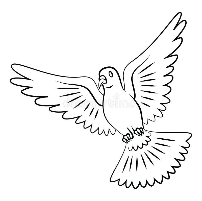 Dove Flying stock vector. Illustration of feather, concept - 47879416