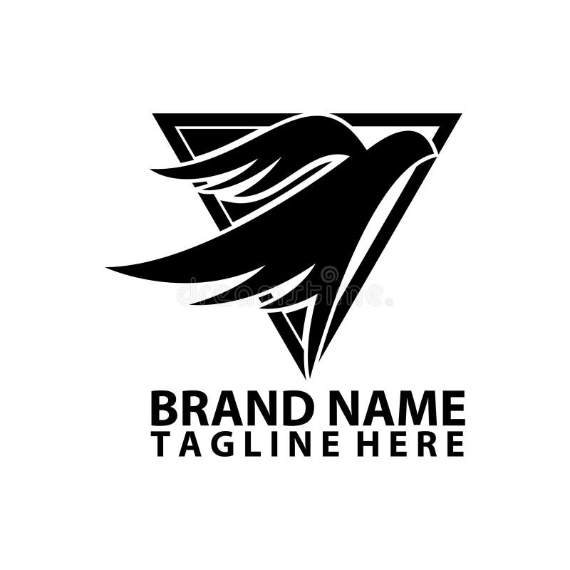 Dove Flying Triangle Logo Design Vector Stock Vector - Illustration of ...
