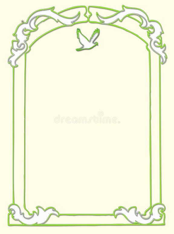 Dove Frame stock illustration. Illustration of holiday - 1255025