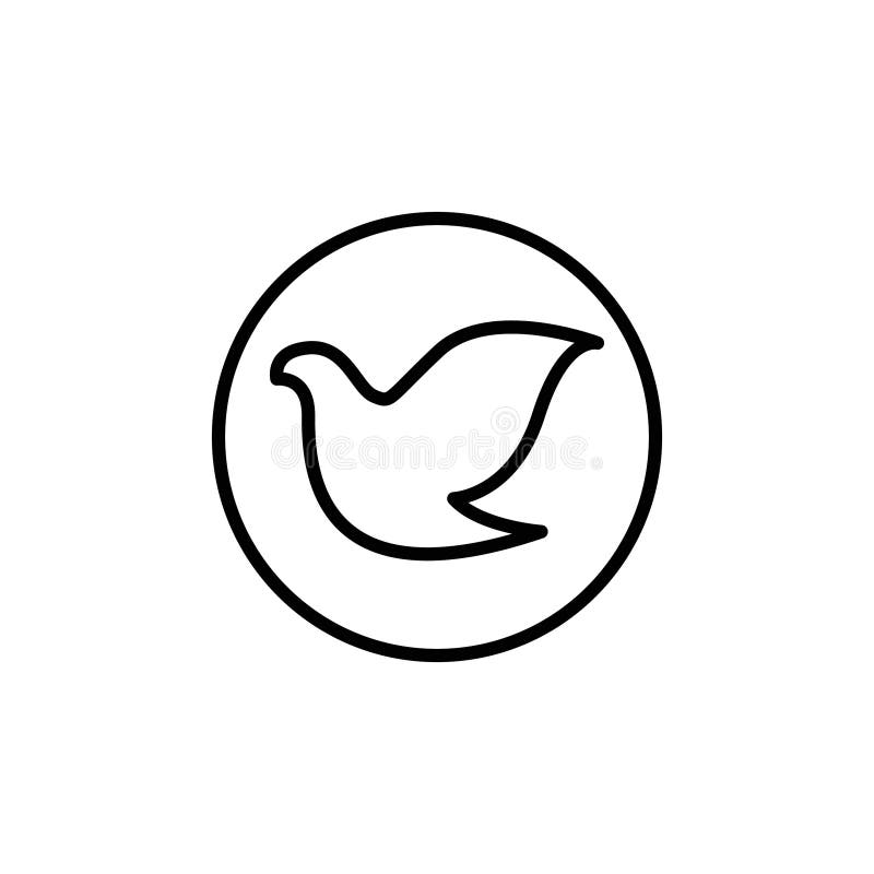 Dove icon Thin vector set stock vector. Illustration of thin - 341065785