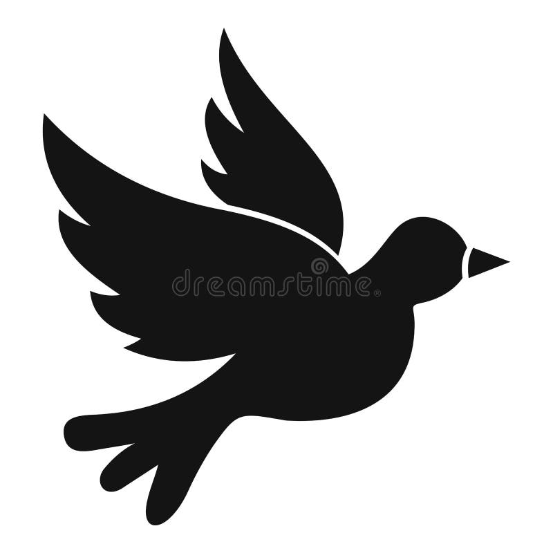 Dove icon, simple style stock illustration. Illustration of love ...