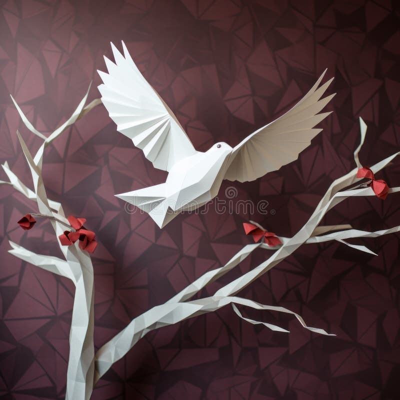 Create a Stunning Dove Paper Craft with Polygon Design Stock ...