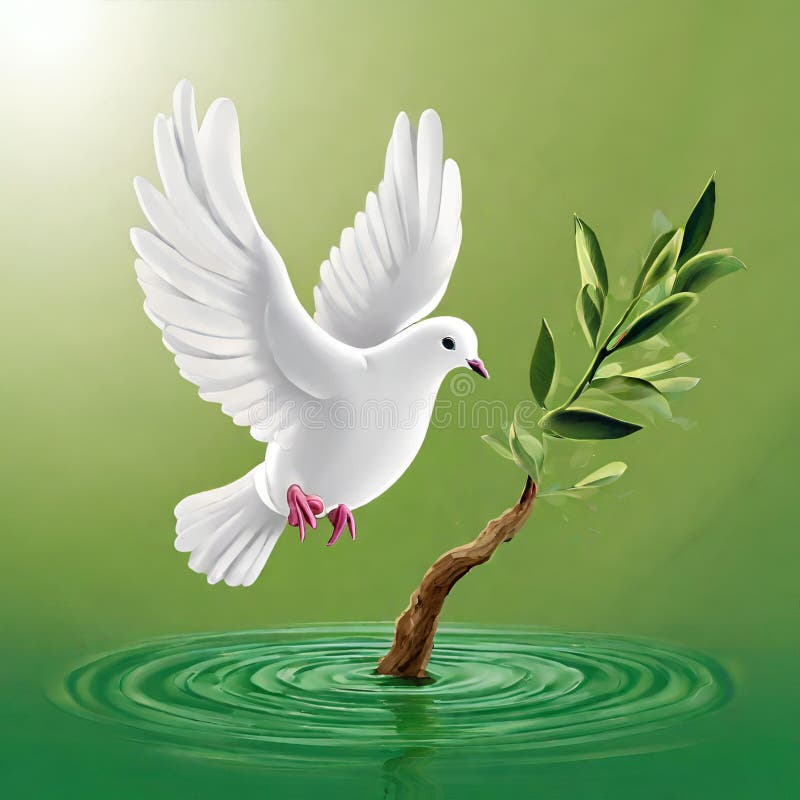 Dove of Peace , Peace Bird, Illustration of Beautiful Shiny Dove Stock ...