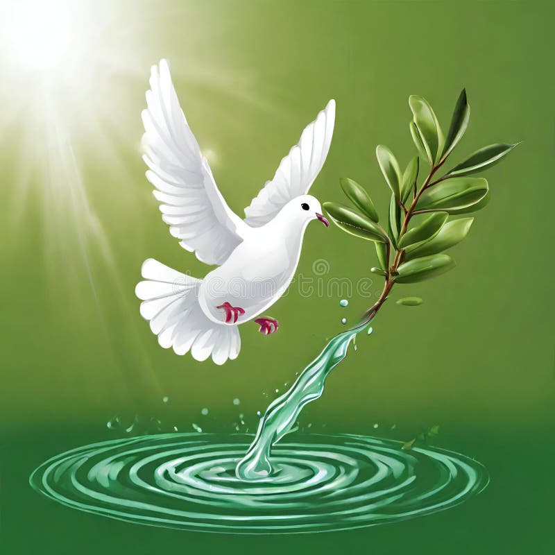 Dove of Peace , Peace Bird, Illustration of Beautiful Shiny Dove Stock ...