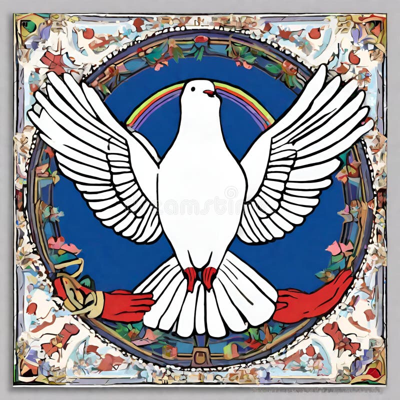 Dove of Peace , Peace Bird, Illustration of Beautiful Shiny Dove Stock ...
