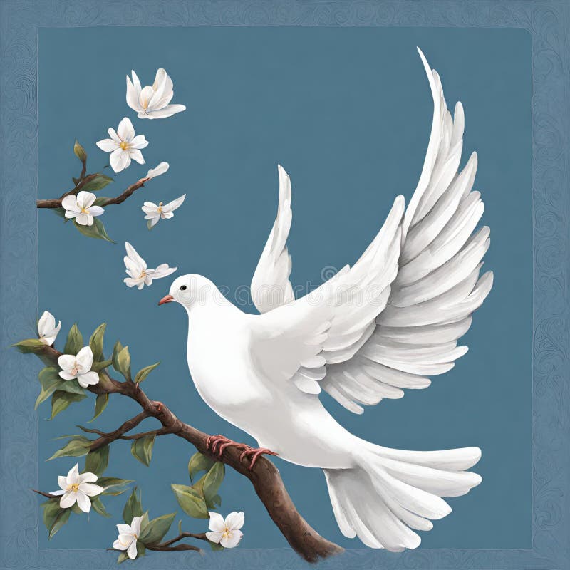 Dove of Peace , Peace Bird, Illustration of Beautiful Shiny Dove Stock ...