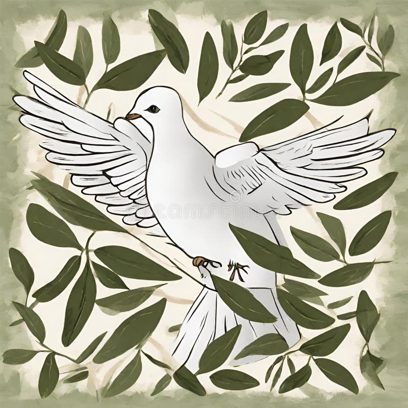 Dove of Peace , Peace Bird, Illustration of Beautiful Shiny Dove Stock ...