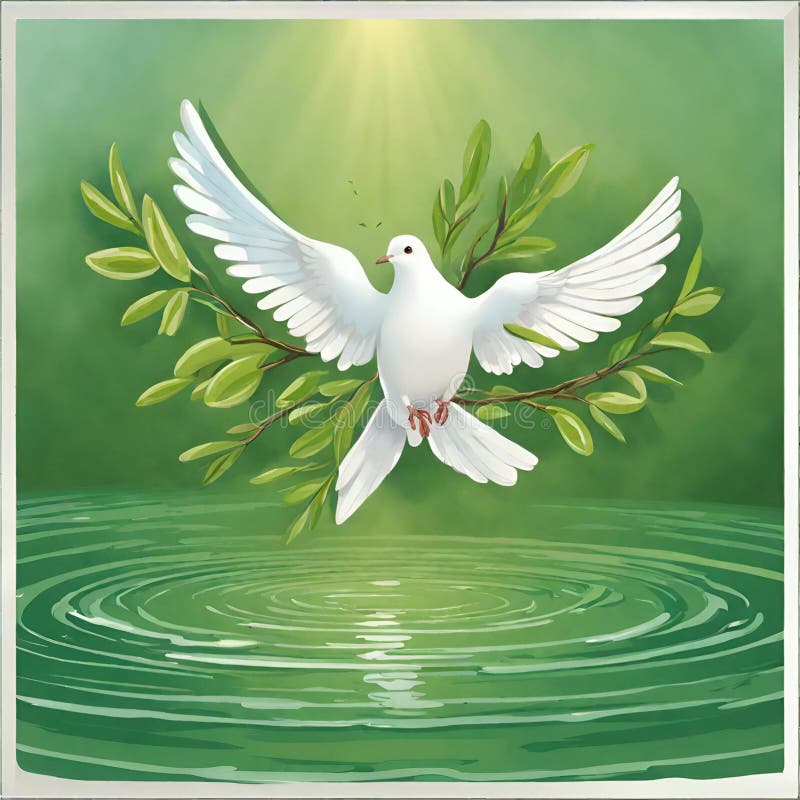 Dove of Peace , Peace Bird, Illustration of Beautiful Shiny Dove Stock ...