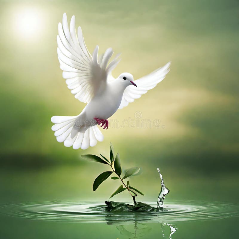 Dove of Peace , Peace Bird, Illustration of Beautiful Shiny Dove Stock ...