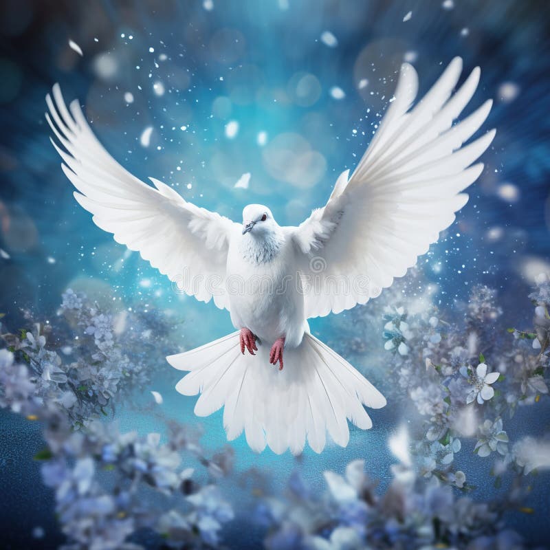 Dove of Peace Cover stock illustration. Illustration of calm - 307140353