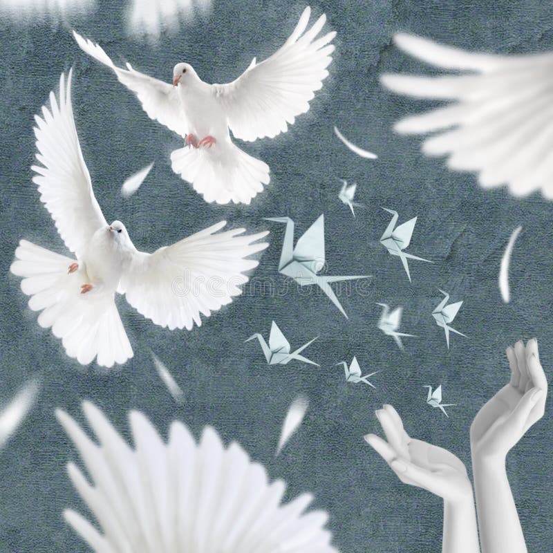 Dove of Peace, Flying Bird, Peace Concept. Stock Illustration ...