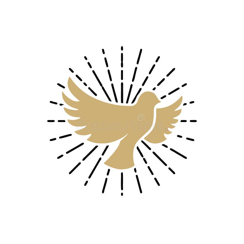 Dove of Peace Simple Icon. Flying Dove of Peace Icon Art. Peace Concept ...