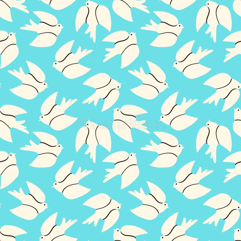 Dove Pattern. the Dove Bird is a Symbol of Peace. Stock Illustration ...