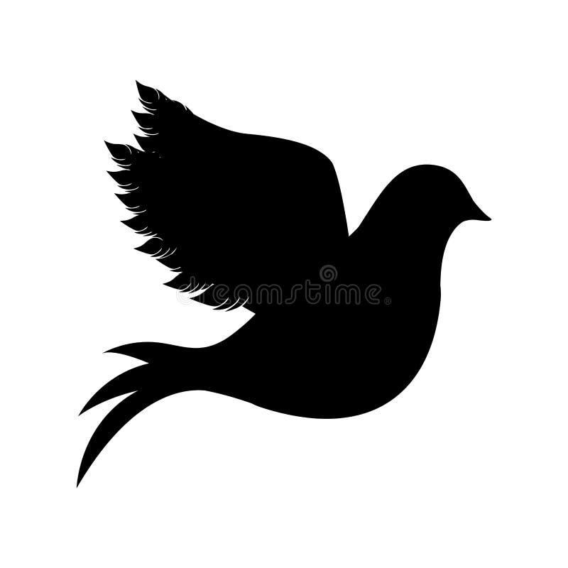 Dove Silhouette Stock Illustrations – 40,726 Dove Silhouette Stock ...