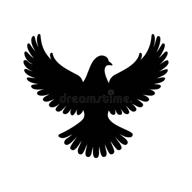A Dove Silhouette Vector Illustration is a Minimalist Representation of ...