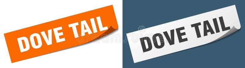 Dove Tail Sticker. Dove Tail Sign Set Stock Vector - Illustration of ...