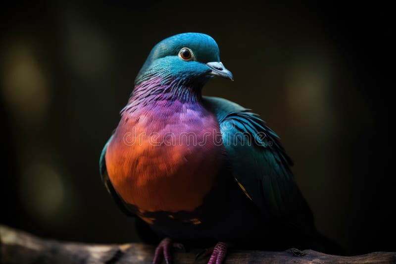 A Dove Thinking it is a Colorful Parrot Created with Generative AI ...