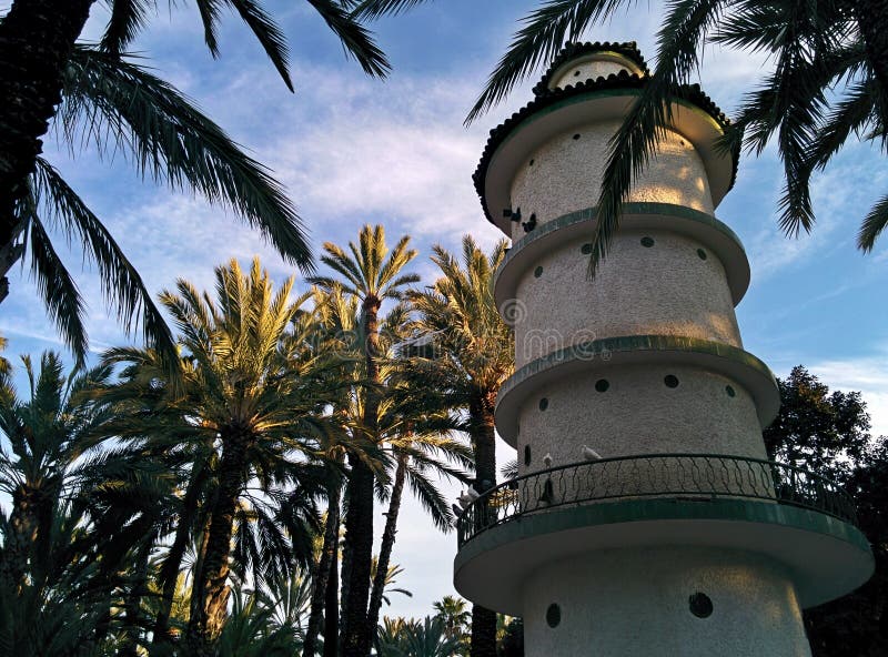 Dove tower stock image. Image of palmtrees, surrounded - 57972341