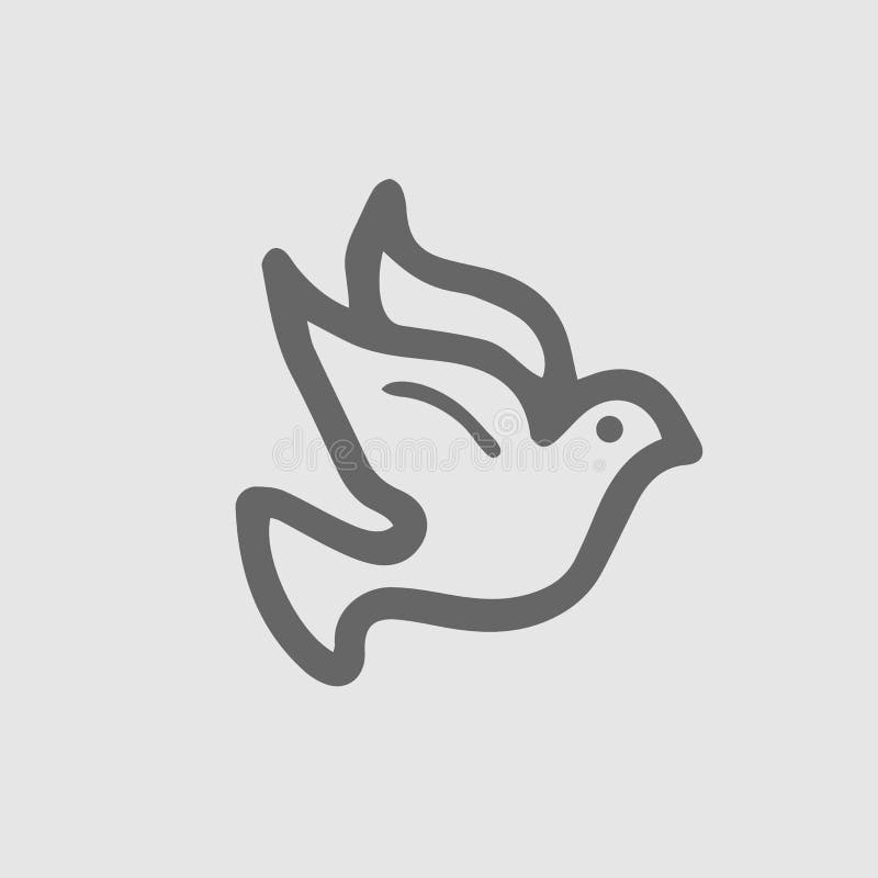 Dove vector icon. stock vector. Illustration of color - 170394385