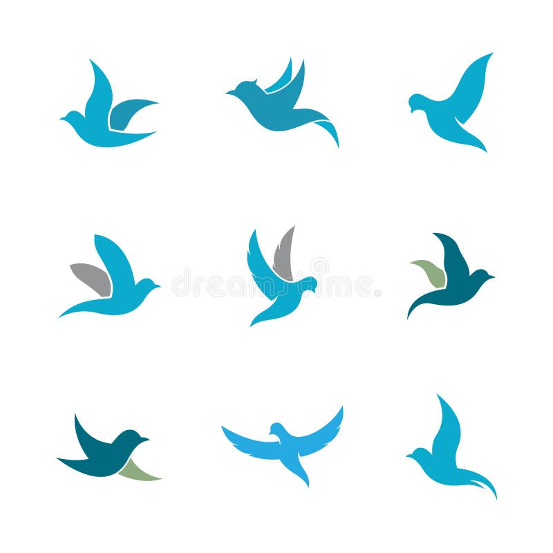 Dove Vector Illustration Flat Style Profile Side Stock Vector ...