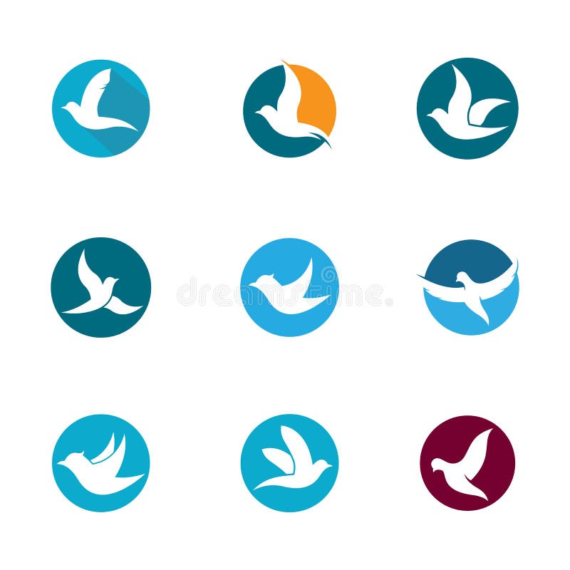 Dove vector icon set stock vector. Illustration of luxury - 174816589