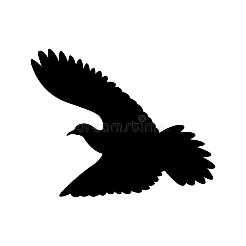 Dove Vector Illustration Flat Style Profile Side Stock Vector ...