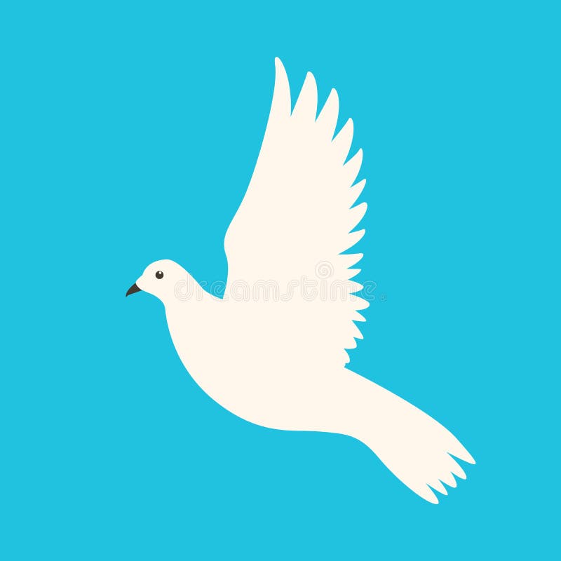 Dove Vector Illustration Flat Style Profile Side Stock Vector ...