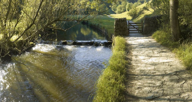 England Derbyshire Peak District National Park Valley of the Riv Stock ...
