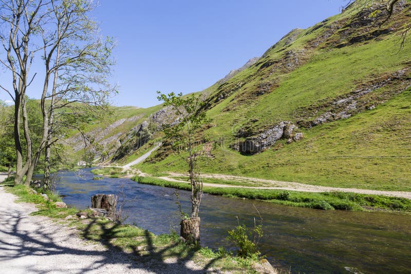 Dovedale Valley stock photo. Image of dovedale, blue, scenic - 1003750