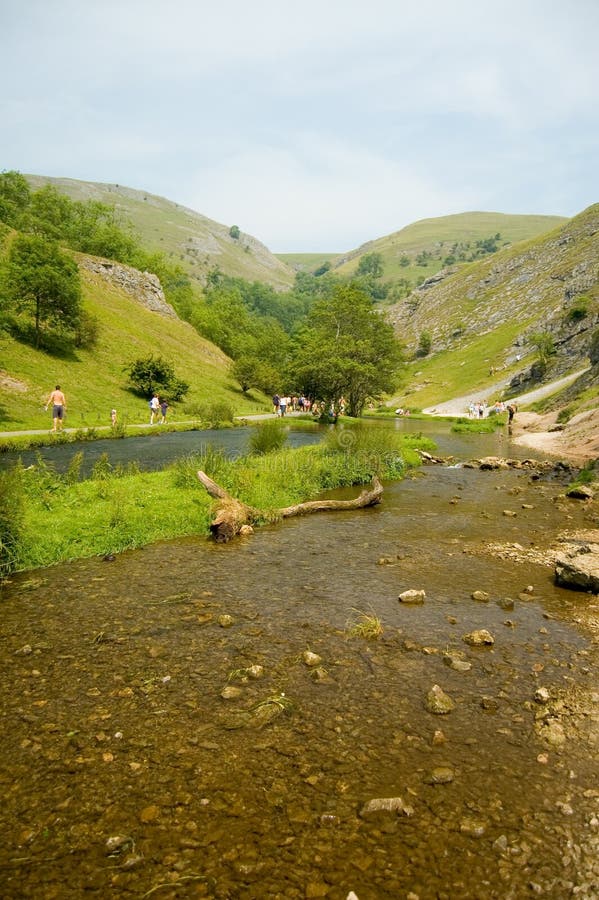 England Derbyshire Peak District National Park Valley of the Riv Stock ...