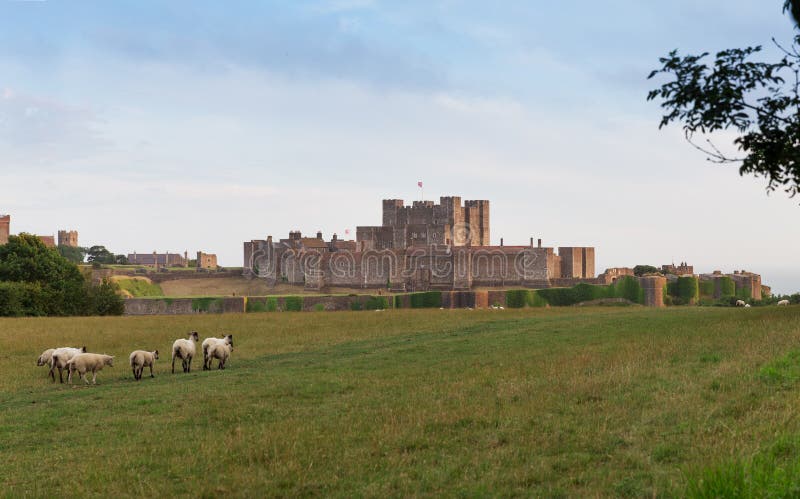 Dover Castle in Sunset Lights England Stock Photo - Image of famous ...
