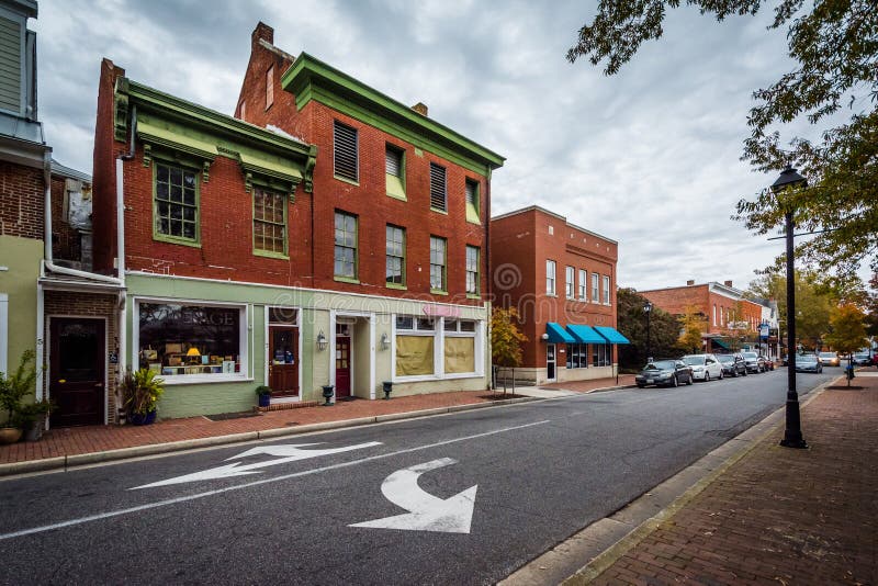 Dover Street, in Downtown Easton, Maryland. Editorial Image - Image of ...