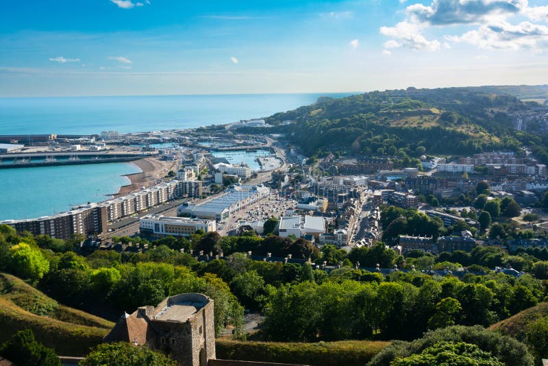Dover View from the Castle, Dover, England, UK Stock Photo - Image of ...