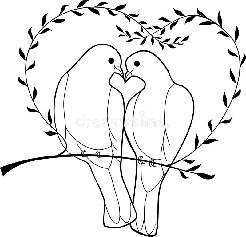 Doves stock vector. Illustration of wife, wedding, husband - 15718145