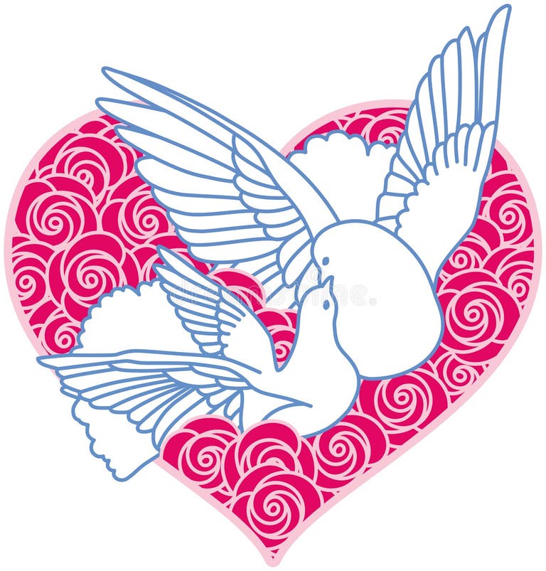 Doves Roses Stock Illustrations – 213 Doves Roses Stock Illustrations ...