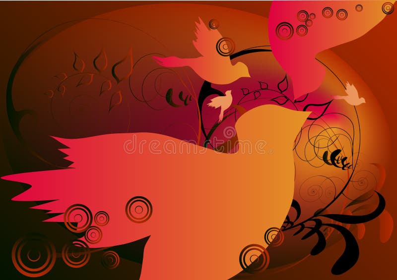 Doves. Abstract design. stock vector. Illustration of design - 15814167