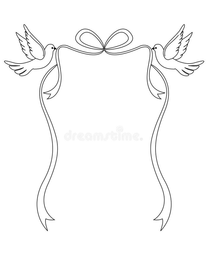 Dove Wedding Clip Art Border