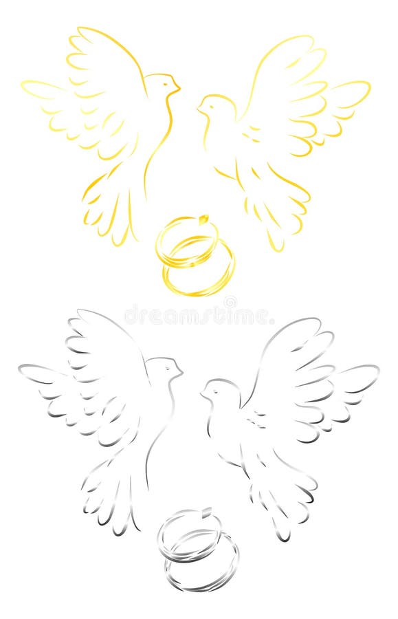 Wedding doves stock vector. Illustration of doves, design - 7248591