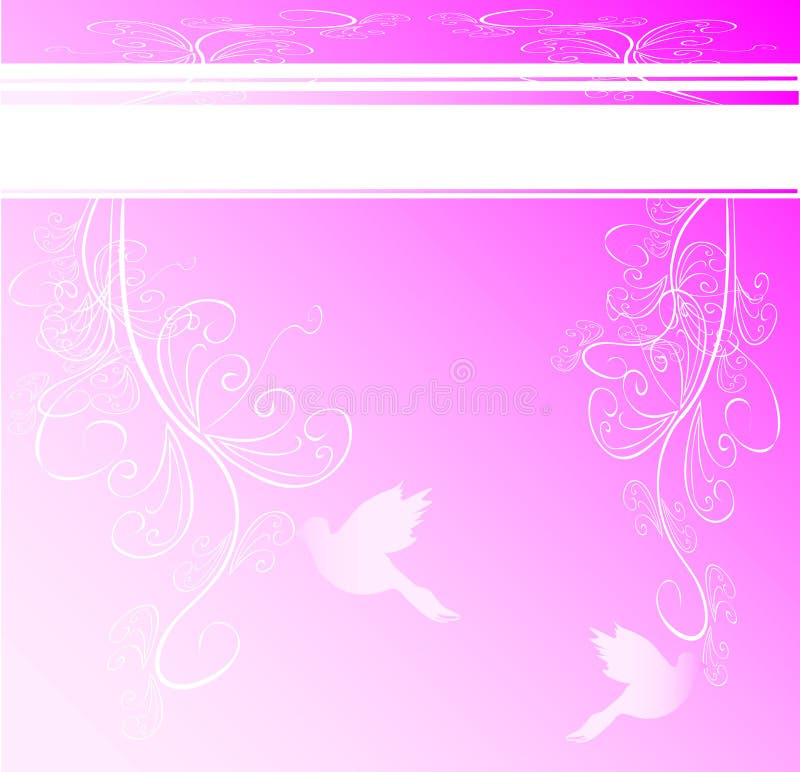 Doves on pink background stock vector. Illustration of creative - 4106275