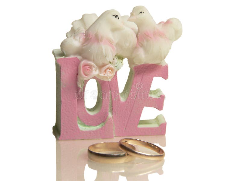 Doves and rings stock image. Image of feeling, fantasy - 357169