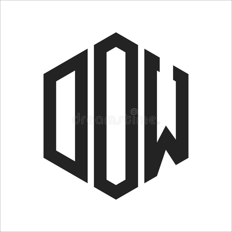 DOW Logo Design. Initial Letter DOW Monogram Logo Using Hexagon Shape ...