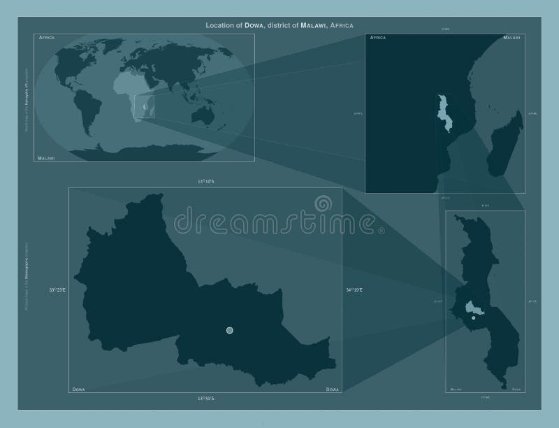 Dowa, Malawi. Described Location Diagram Stock Illustration ...