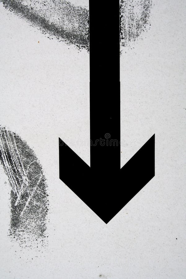 Down arrow stock photo. Image of urban, direction, white - 1230606