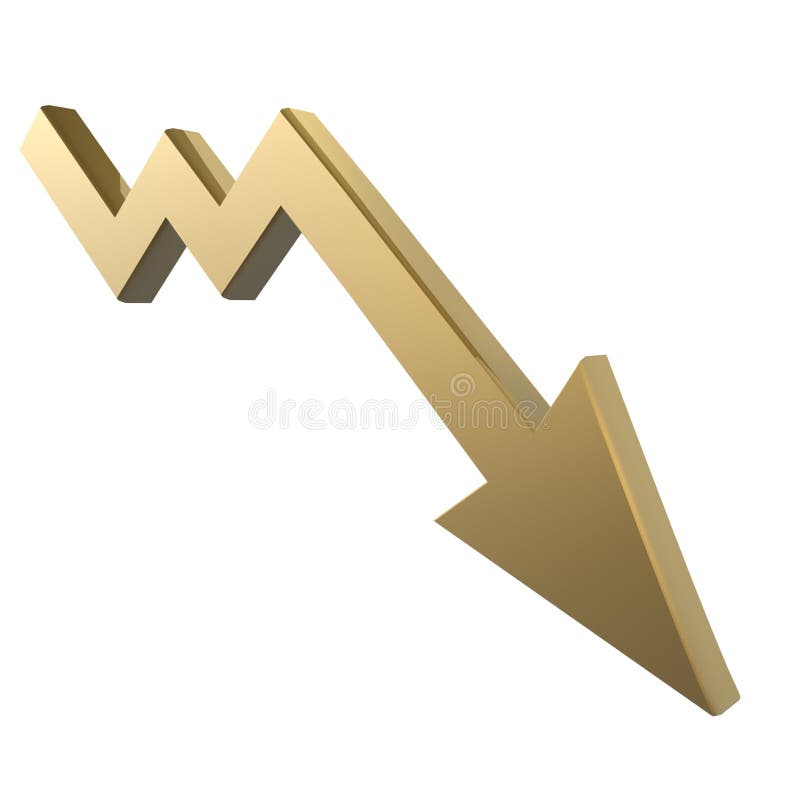 Down Trend Arrow stock vector. Illustration of reports, chart - 99541